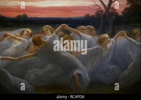 Nils Blommer (1816-1853). Swedish painter. Fairies of the Meadow, 1850 ...