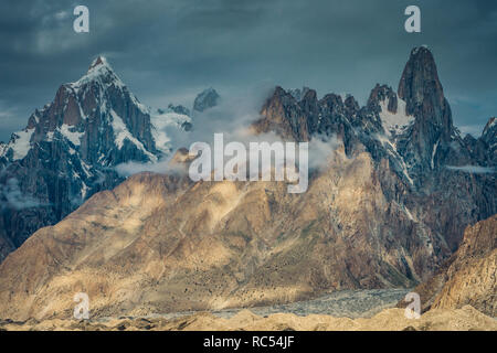 Scectacular peaks of Trango Towers in Karakoram Mountain Range, one of the most beautiful ...