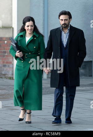 Tasmina Ahmed-Sheikh (left) and her husband Zulfikar Sheikh arrive for ...