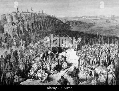 Engraving of Judas Maccabeus Before The Army of Nicanor by Gustave Doré ...