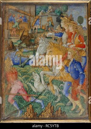 October Calendar Page; Making Wine. Unknown Stock Photo - Alamy