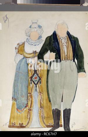 Costume design for the opera Eugene Onegin by P. Tchaikovsky. Museum: A ...