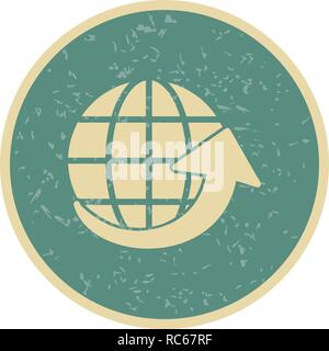 Around the world icon. Simple illustration of around the world vector ...