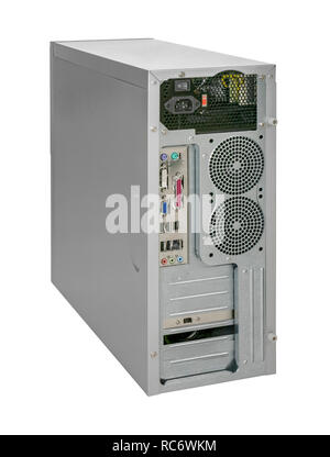 Old Personal Computer (PC) back panel Stock Photo - Alamy