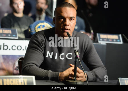 Fabio Wardley during a press conference at Glazers Hall, London ...