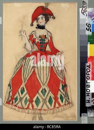 Costume design by Benois, for the Russian Ballet 'Petrushka' 1910-11 ...