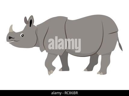 Rhino Rhinoceros Wild Animal Nature Abstract Monoline Logo Stock Vector ...