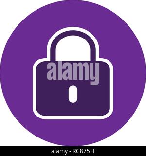 Lock interface icon flat vector. Internet interface. Play online ...