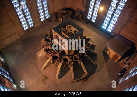 Liverpool Anglican cathedral peel of bells interior floodlit bell ...
