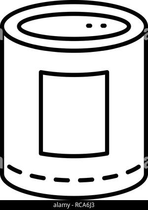 Open tin can icon. Outline illustration of open tin can vector icon for ...