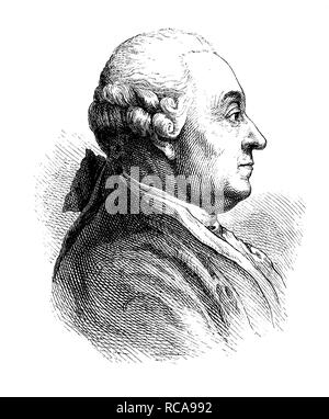 Johann Caspar Goethe, 1710 - 1782, a jurist and father of Johann Wolfgang von Goethe Stock Photo ...