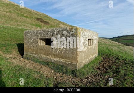 A World war 2 Type 26 Pillbox built in 1941 at Ferring seafront along ...
