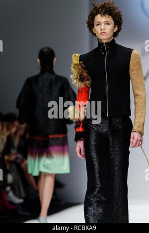 A Sri Lankan model displays a creation by designer Catherine Rawson ...