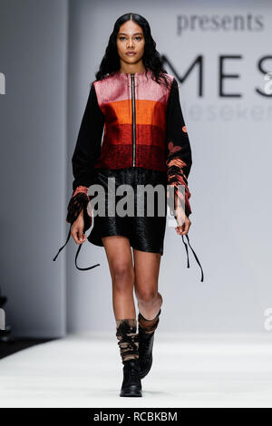 A Sri Lankan model displays a creation by designer Catherine Rawson ...
