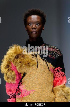 A Sri Lankan model displays a creation by designer Catherine Rawson ...