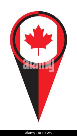 pointer map with canadian flag Stock Vector Image & Art - Alamy