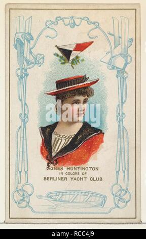 Agnes Huntington in Colors of the Berliner Yacht Club, from the Yacht ...