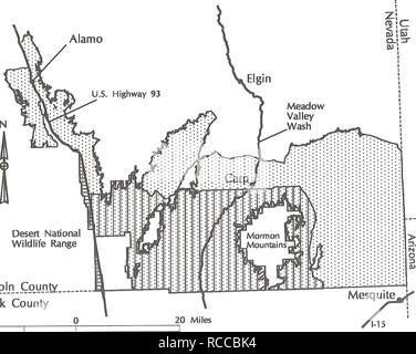 Map of Lincoln in Nevada Stock Photo - Alamy