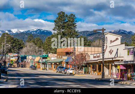 USA, New Mexico, Ruidoso: View of Downtown along Rt.48 Stock Photo - Alamy