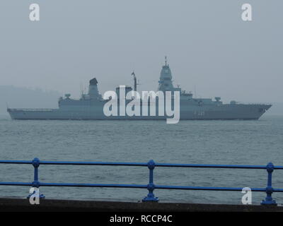 FGS Hessen (F221), a F124 Sachsen-class frigate of the German Navy ...