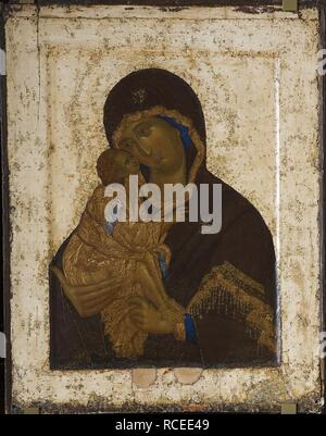 The Virgin Hodegetria. Museum: State Tretyakov Gallery, Moscow. Author: Russian icon Stock Photo ...