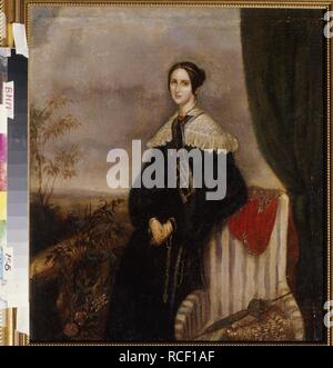 Portrait of Natalia Pushkina, the wife of the poet Alexander Pushkin ...