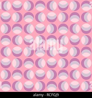 Abstract repeated circles. Flat, retro geometric design. Vector rounded ...
