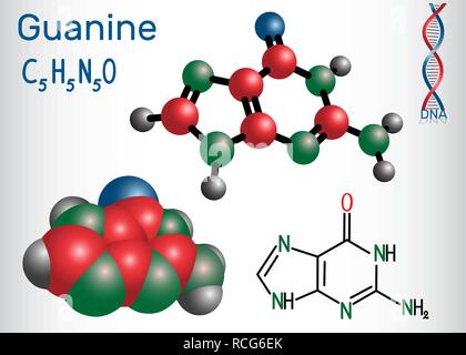 Guanine molecule model Stock Photo: 63922122 - Alamy