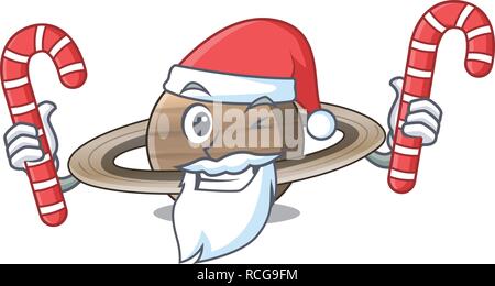 Santa planet saturn above the sky cartoon Stock Vector Image & Art - Alamy