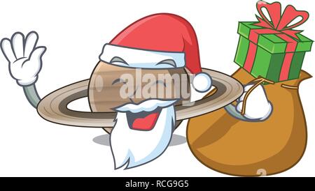 Santa planet saturn above the sky cartoon Stock Vector Image & Art - Alamy