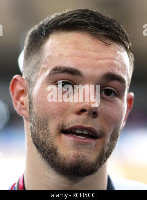 Matthew Walls of Great Britain during day three of the Tissot UCI Track ...
