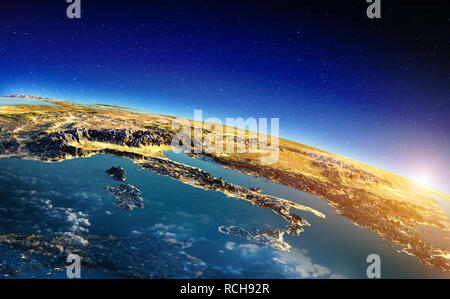 Italy space map Stock Photo - Alamy