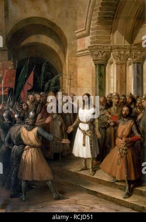 Godfrey de Bouillon at the Siege of Jerusalem in 1099 during the First ...