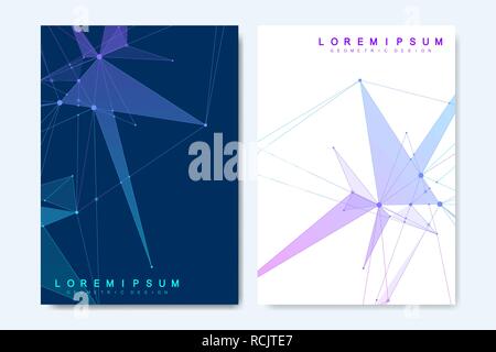 Business and science templates for brochure, flyer, cover magazine in ...