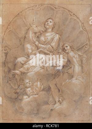 Allegorical Figure of Purity with a Unicorn Stock Photo - Alamy