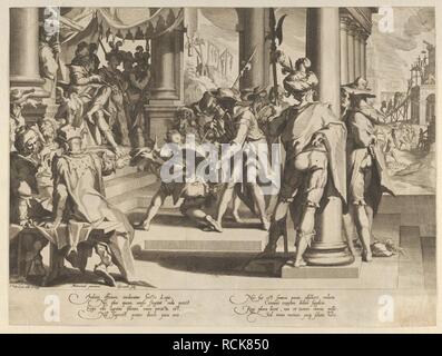 Allegory of Justice (Sanctity of the Law) with a court scene depicting ...