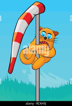 Red and white windsock cartoon illustration Stock Vector Image & Art ...