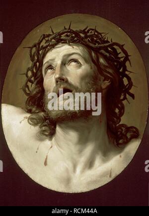 The mocking and flagellation of Christ; he is crowned with thorns and ...