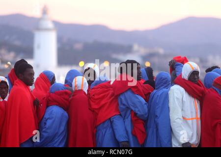 Malaga, Spain. 15th January, 2019. The vessel of Maritime Rescue SAR ...