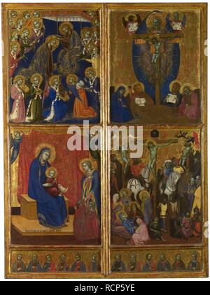 Mourning Mary; Christ, Mary and the twelve apostles. The grieving Mary ...