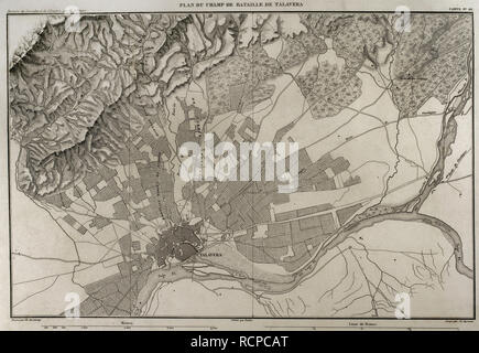 The Battle of Talavera, 27th to 28th July 1809. The British forces of ...