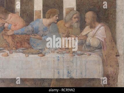 The Last Supper (Detail). Museum: Santa Maria delle Grazie, Milan ...