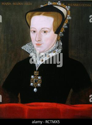 Mary I. Portrait of Queen Mary I of England by Master John, c.1554 ...