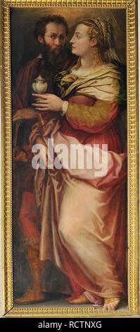 Badia delle Sante Flora e Lucilla interior, Azrezzo Stock Photo - Alamy