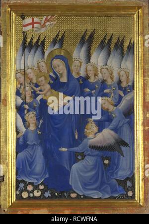 Virgin Mary and the Christ Child, Wilton Diptych, circa 1395, artist ...