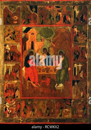 Icon of the Holy Trinity (or The Hospitality of Abraham) according to ...