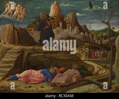 Agony in the Garden, Andrea Mantegna, circa 1458-60 Stock Photo - Alamy