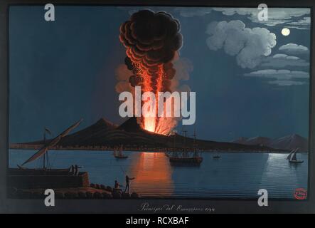 View of the terrible eruption of Mt. Vesuvius, taken on 15th June 1794 ...