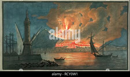 Mount Vesuvius volcano 1767 Eruption Stock Photo - Alamy