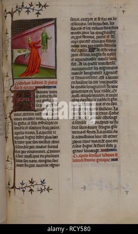 15th century French manuscript showing medieval food and feasting Stock ...